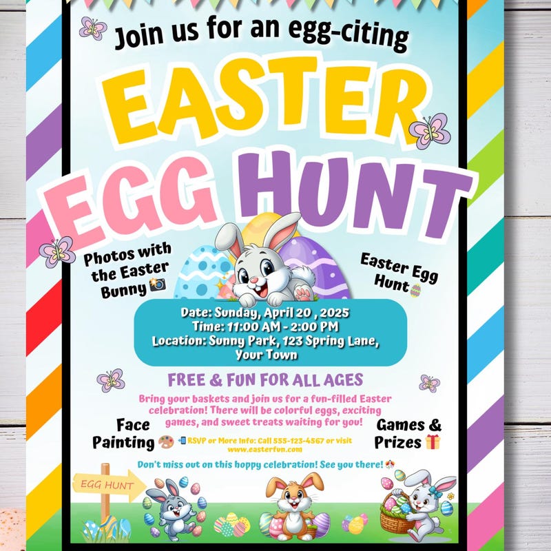 Happy Easter Poster - Etsy