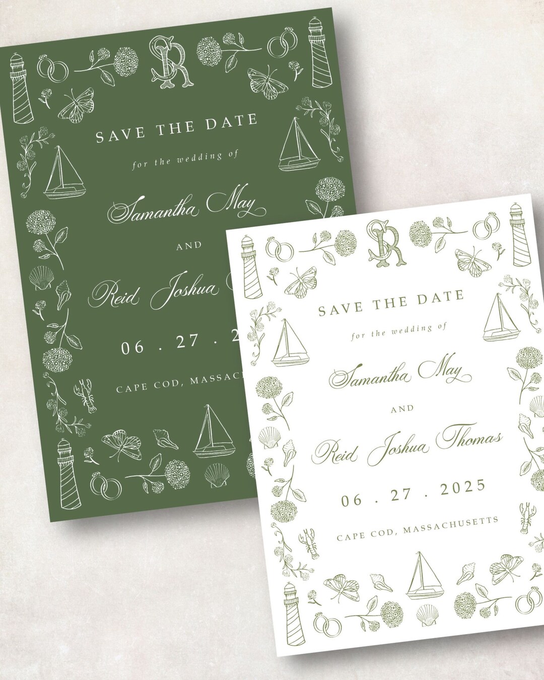 Custom Save the Date Cards | Hand Drawn Illustration, Line Art Save the ...