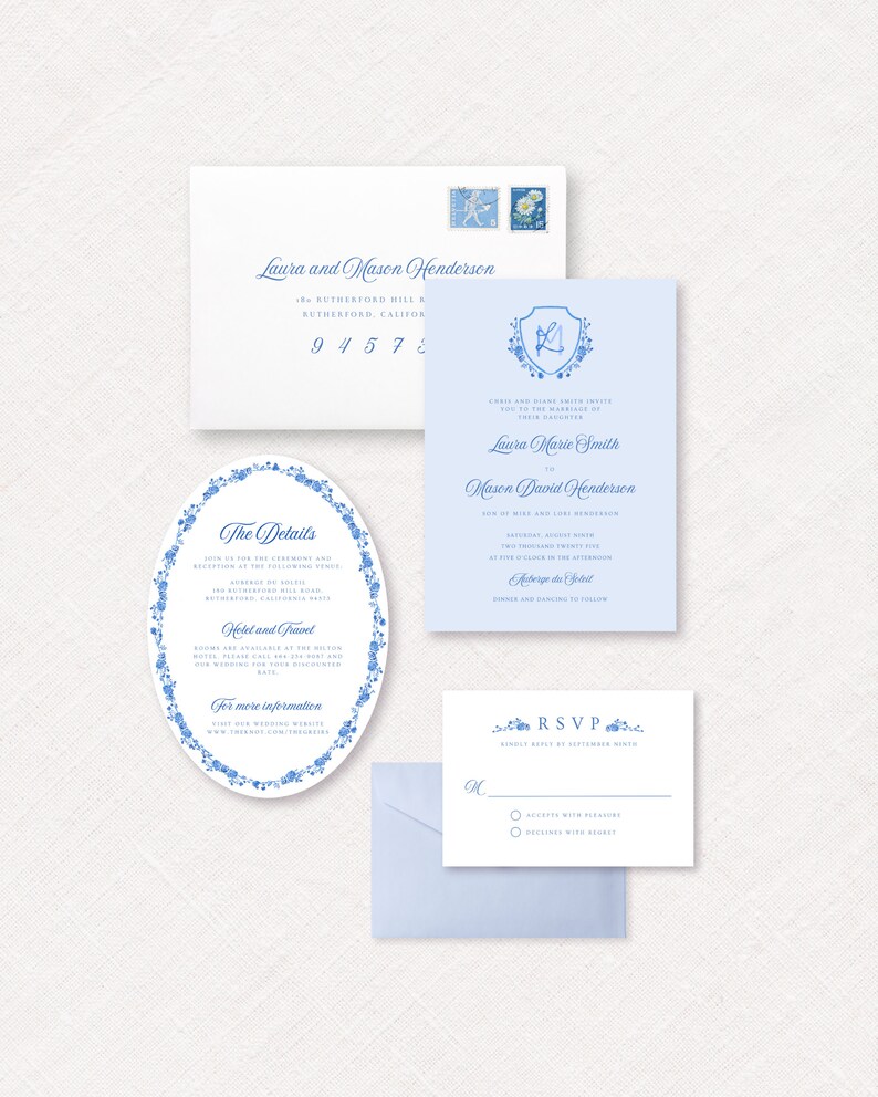 Hand Painted Custom Wedding Invitations Save the Dates, Wedding Menus ...