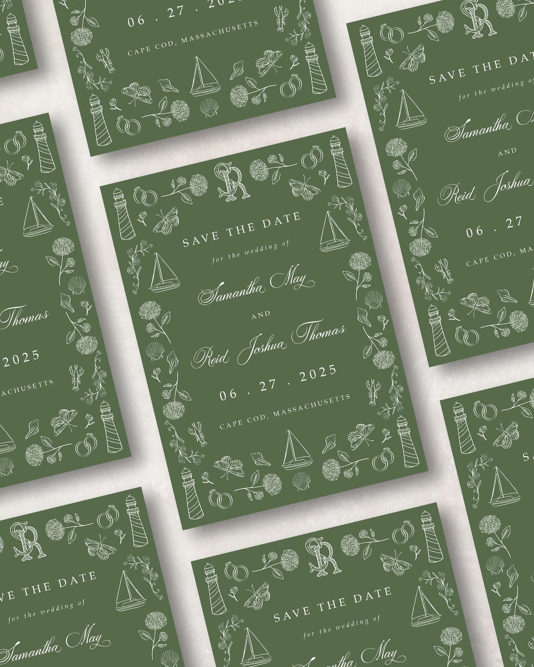 Custom Save the Date Cards | Hand Drawn Illustration, Line Art Save the ...