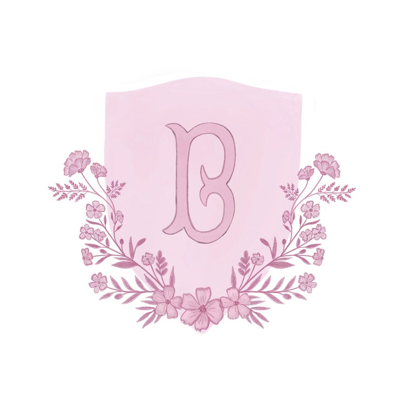 Custom Watercolor Wedding Monogram | Personalized Monogram | Custom ...