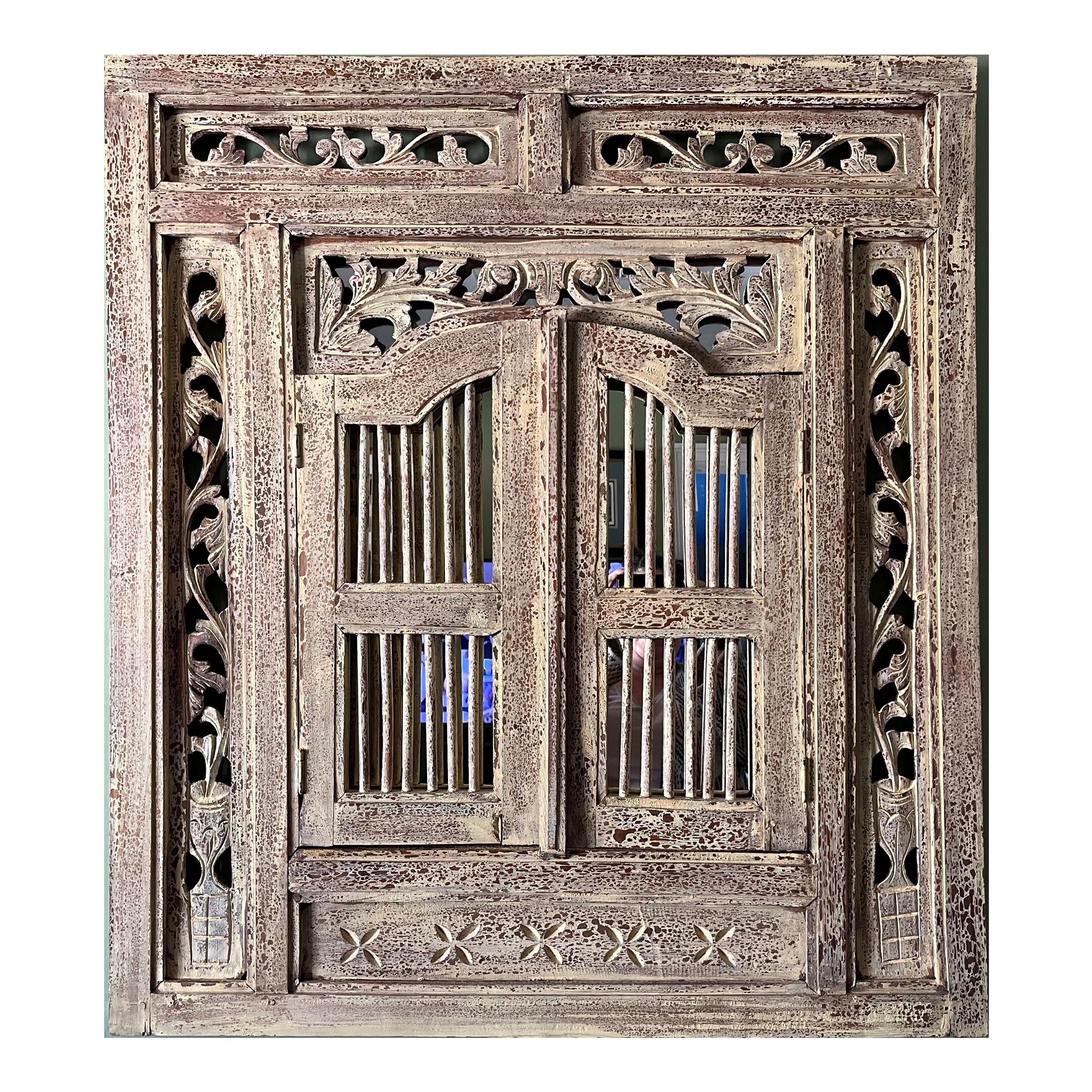 Balinese Teak Window Mirror - Etsy