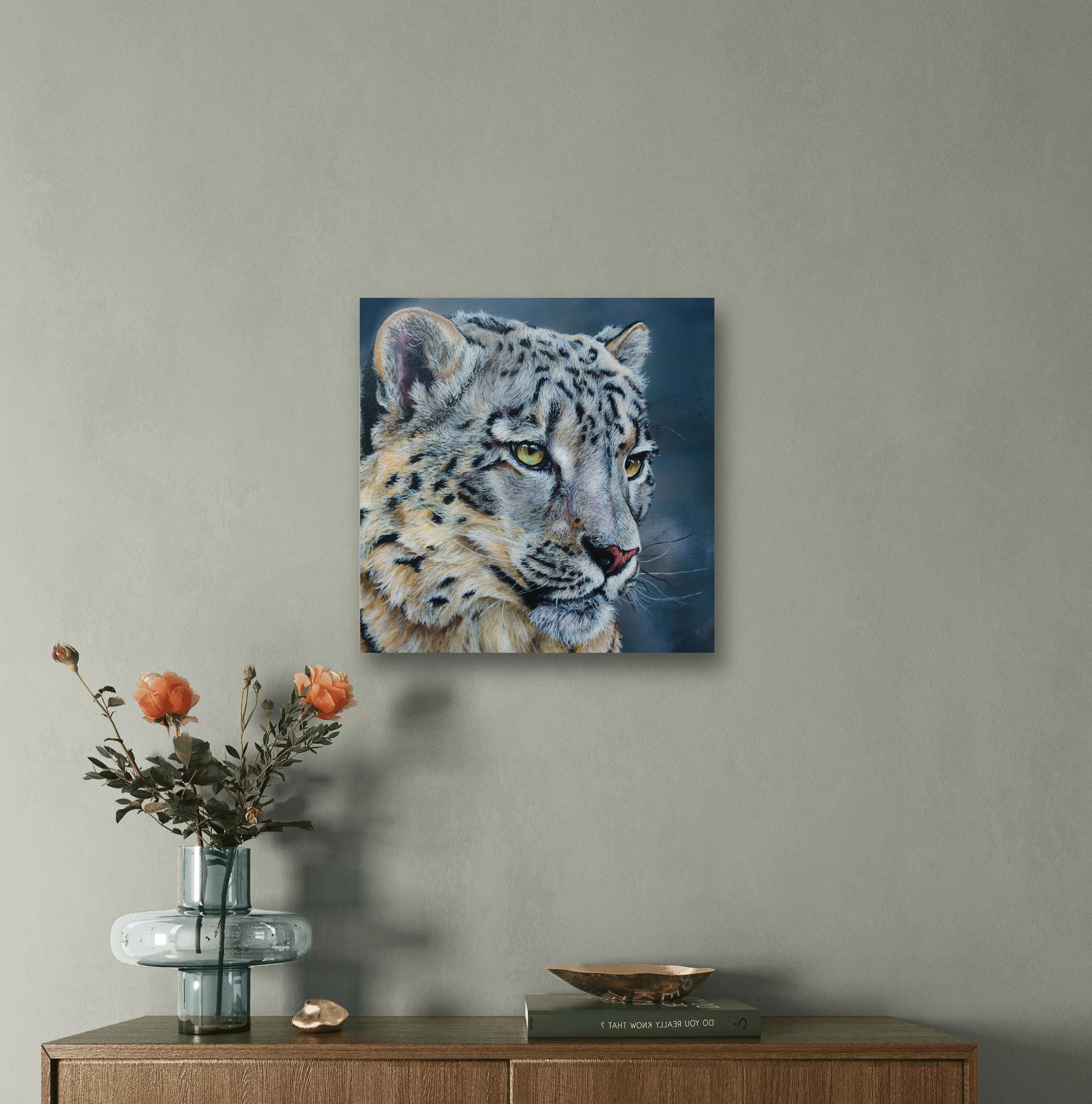 Snow Leopard- Original Acrylic Painting on Canvas - Etsy