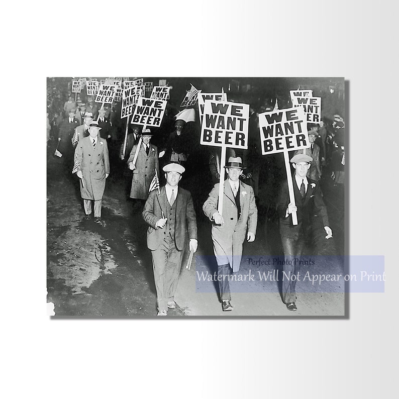 1932 Prohibition Protest Vintage Photo Print 'we Want Beer' Historic ...