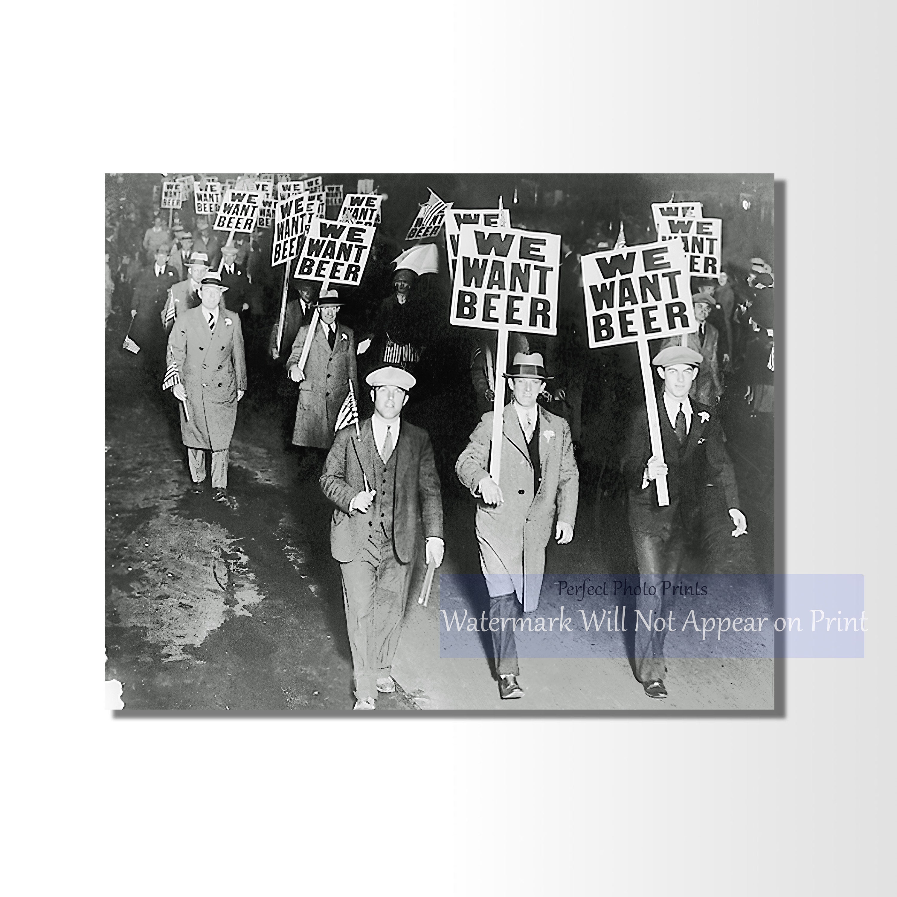 1932 Prohibition Protest Vintage Photo Print 'we Want Beer' Historic ...