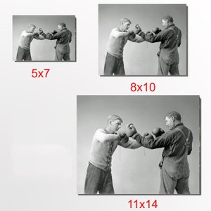 Early 1900s Vintage Boxing Match Photo Print - Two Men Sparring ...