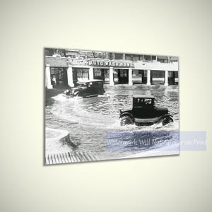 Antique Auto Wash Bowl Photo Print - Early 1900s Vintage Car Wash Scene ...