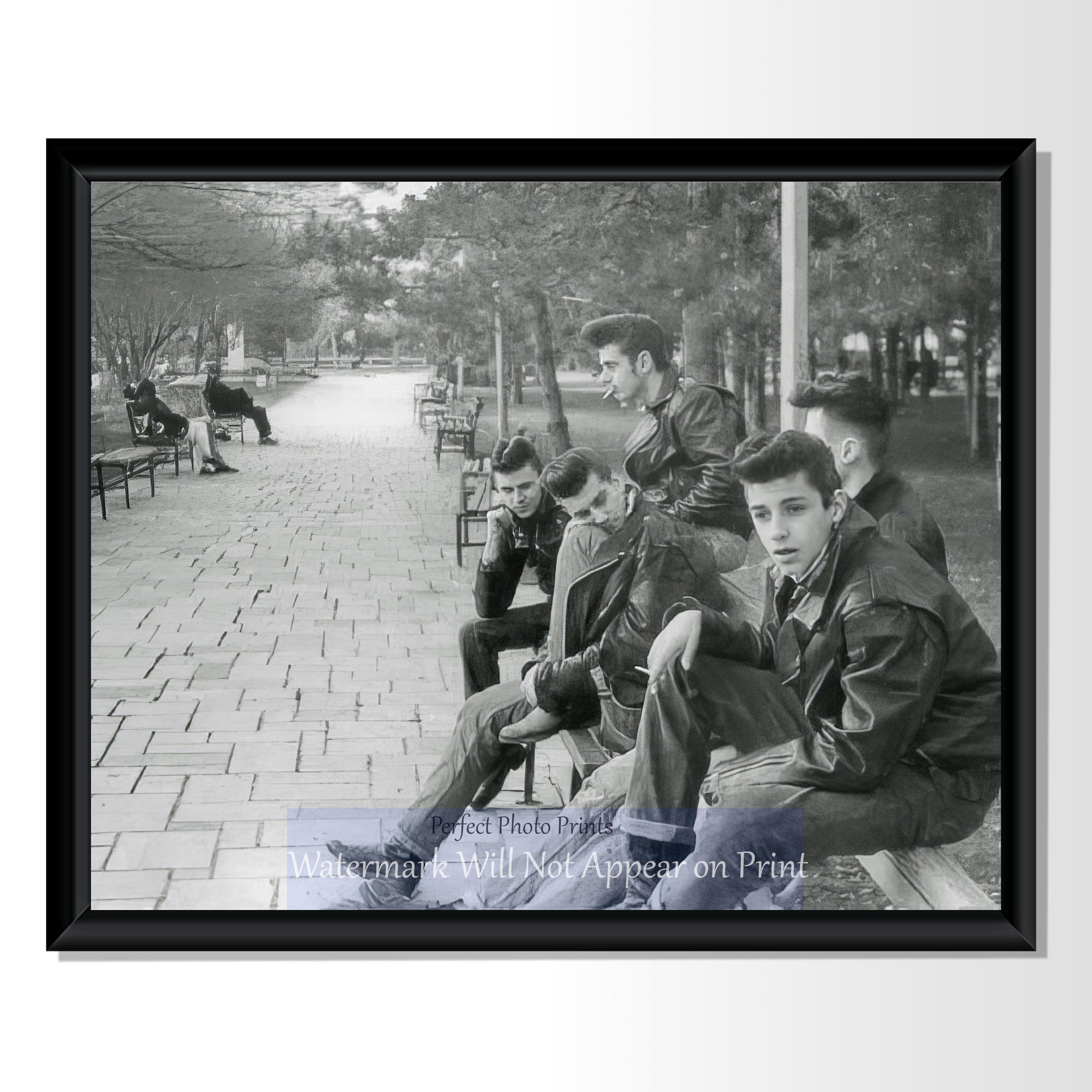 Vintage 1950s Greasers Photo Print – New York Street Style, Retro ...