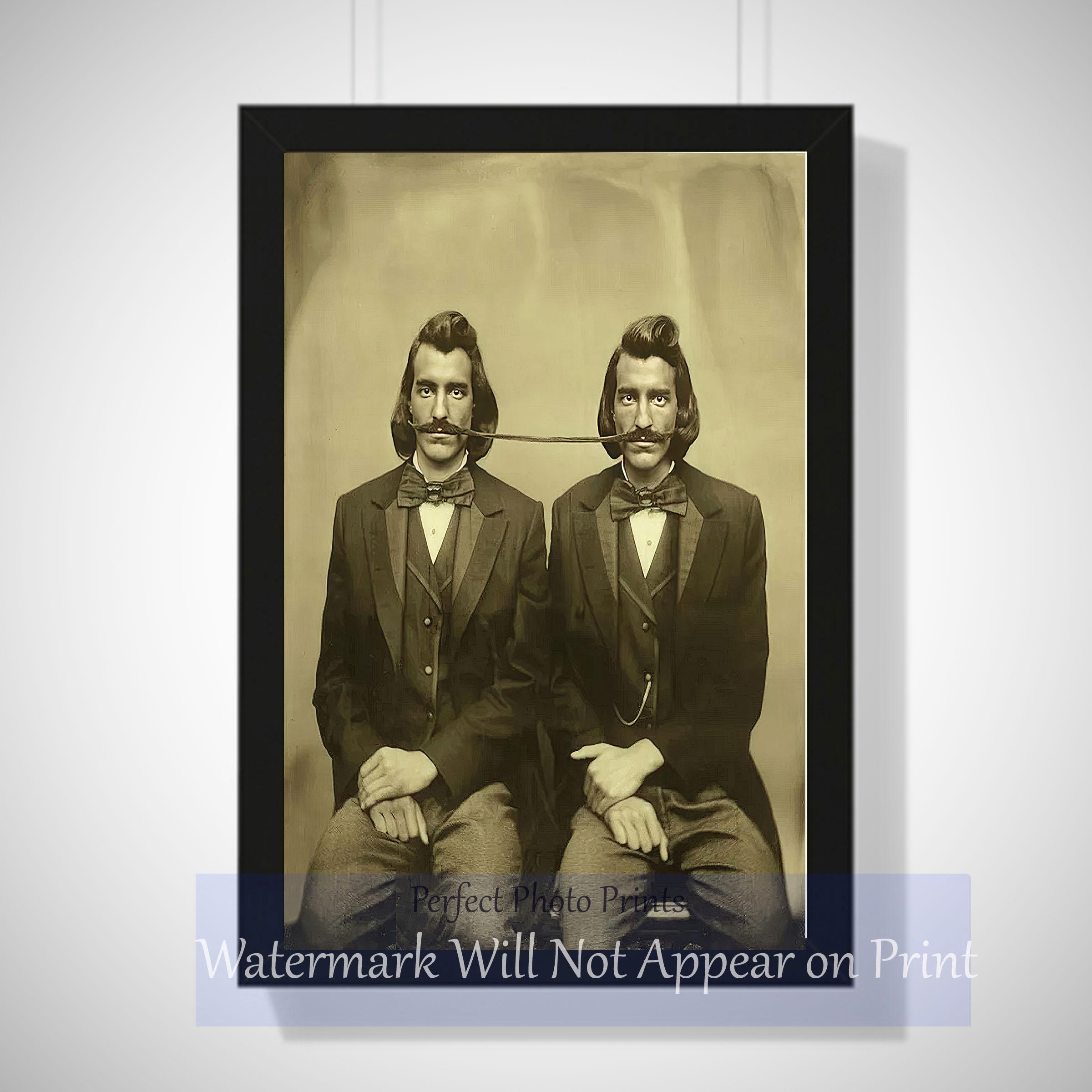 Conjoined Twins Photo Print – Vintage Shimmel Zohar 1900s Humor ...