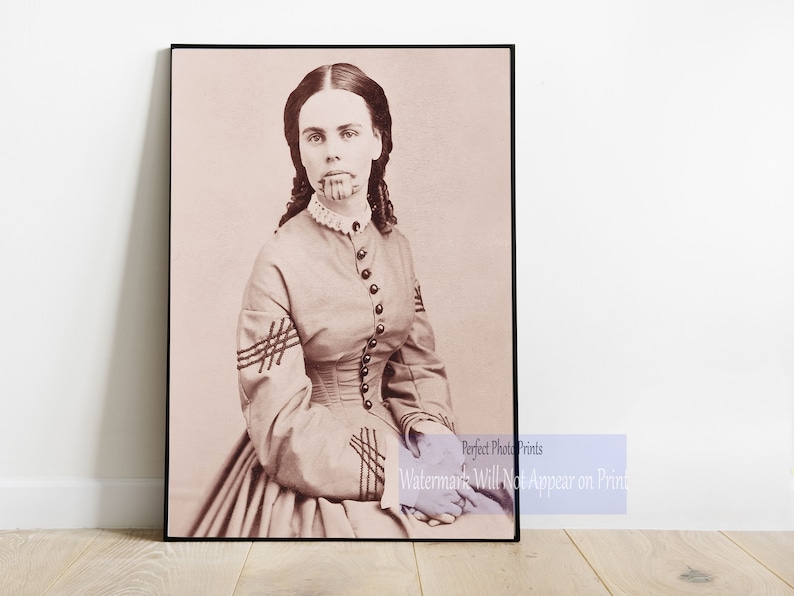 Antique Photo Print - Olive Oatman, Tattooed Native American Captive ...