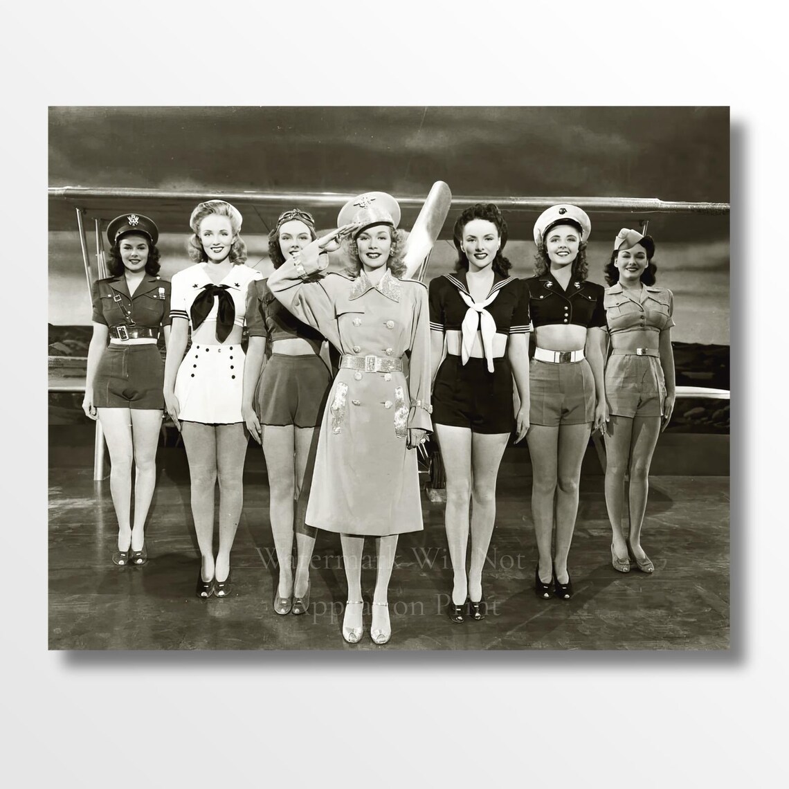 WWII Pin up Girls Photo Print – 1941 You’re in the Army Now Vintage ...