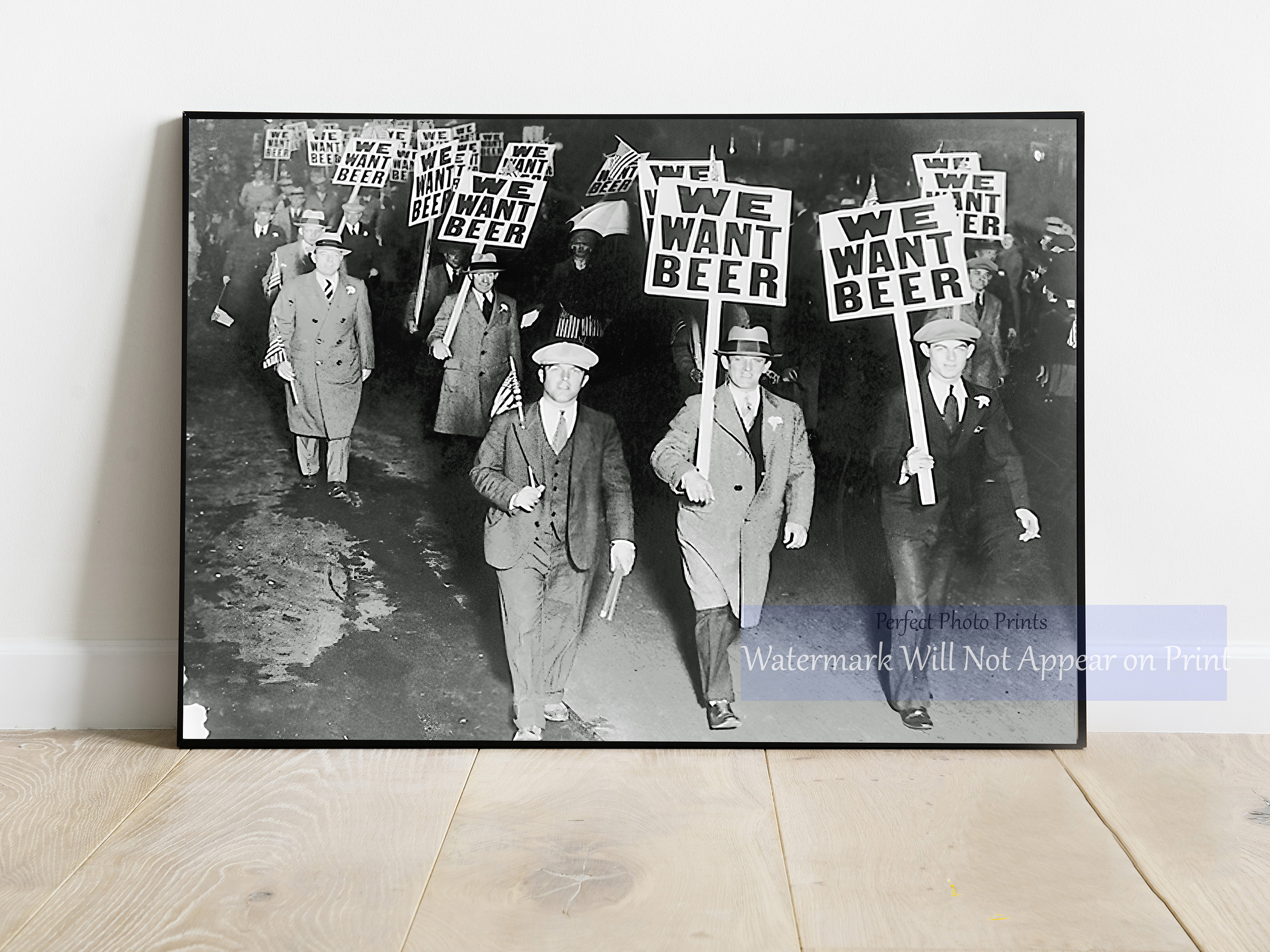 1932 Prohibition Protest - Vintage Photo Print 'we Want Beer ...