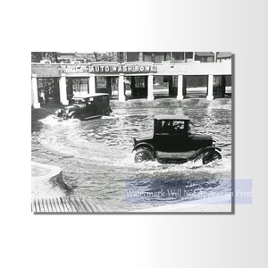 Antique Auto Wash Bowl Photo Print - Early 1900s Vintage Car Wash Scene ...