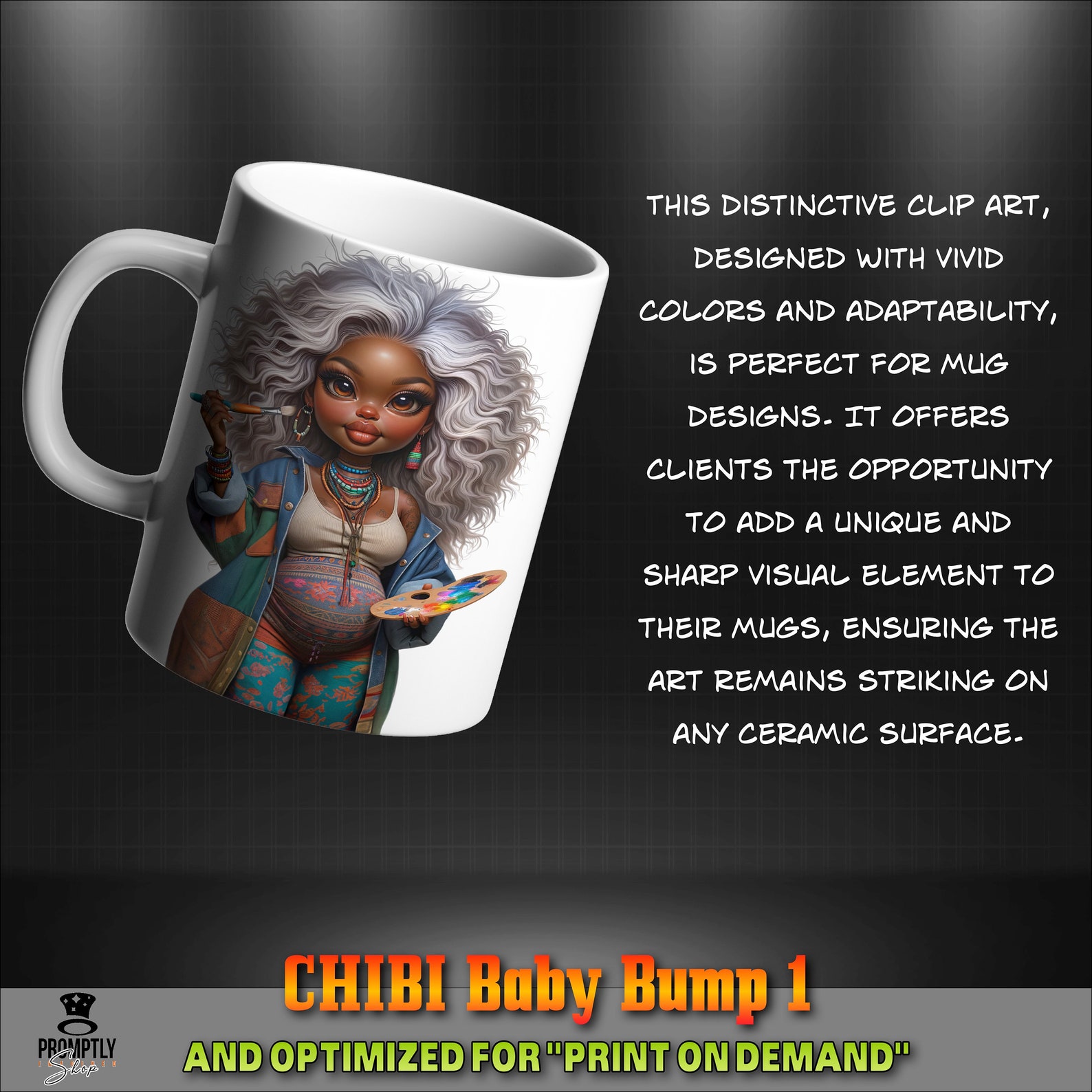 Chibi Baby Bump 1 Clipart | PNG Digital Art Bundle | Digital Download ...