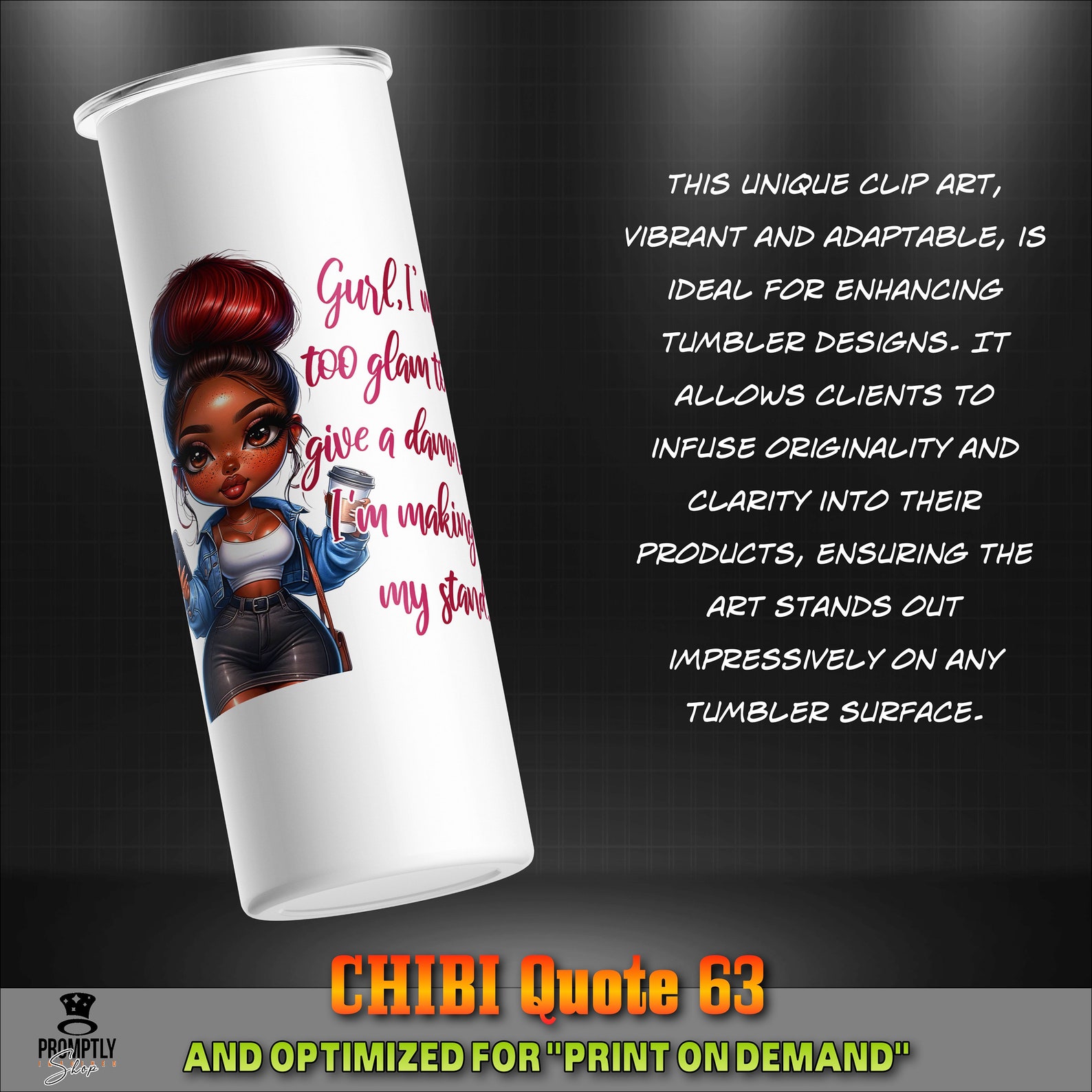 Chibi Digital Artwork, Sassy Quote Illustration, Printable Wall Art ...