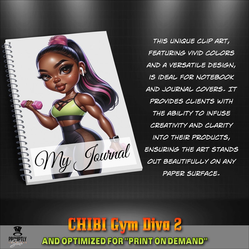 Chibi Gym Diva 2 Clipart | PNG Digital Art Bundle | Digital Download ...