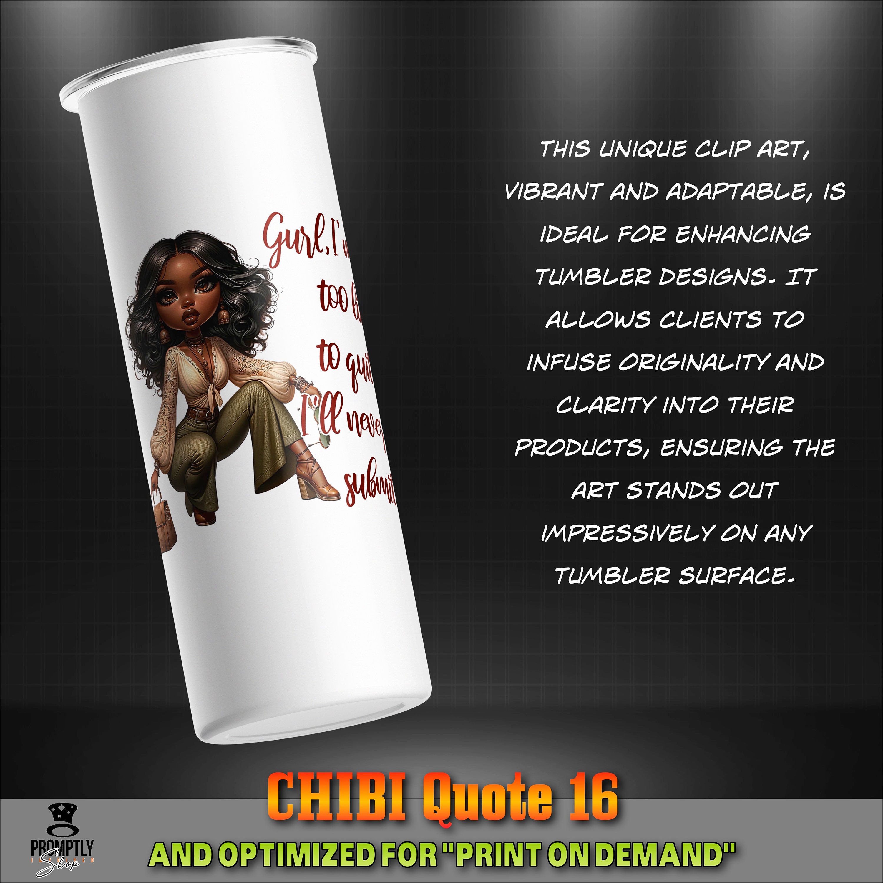 Chibi Digital Artwork, PNG Format, Inspirational Quote, High-resolution ...