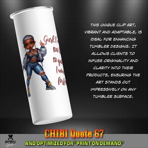 Digital Chibi Girl Clipart, Strong Female Quote, Transparent PNG, Urban ...