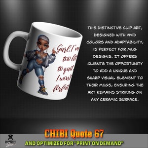 Digital Chibi Girl Clipart, Strong Female Quote, Transparent PNG, Urban ...
