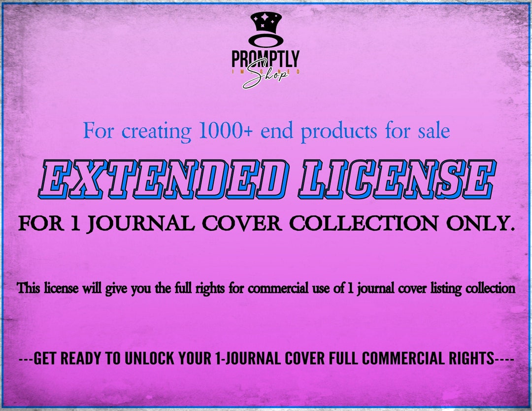 Extended License One Journal Cover Design- for One Single Journal Cover ...