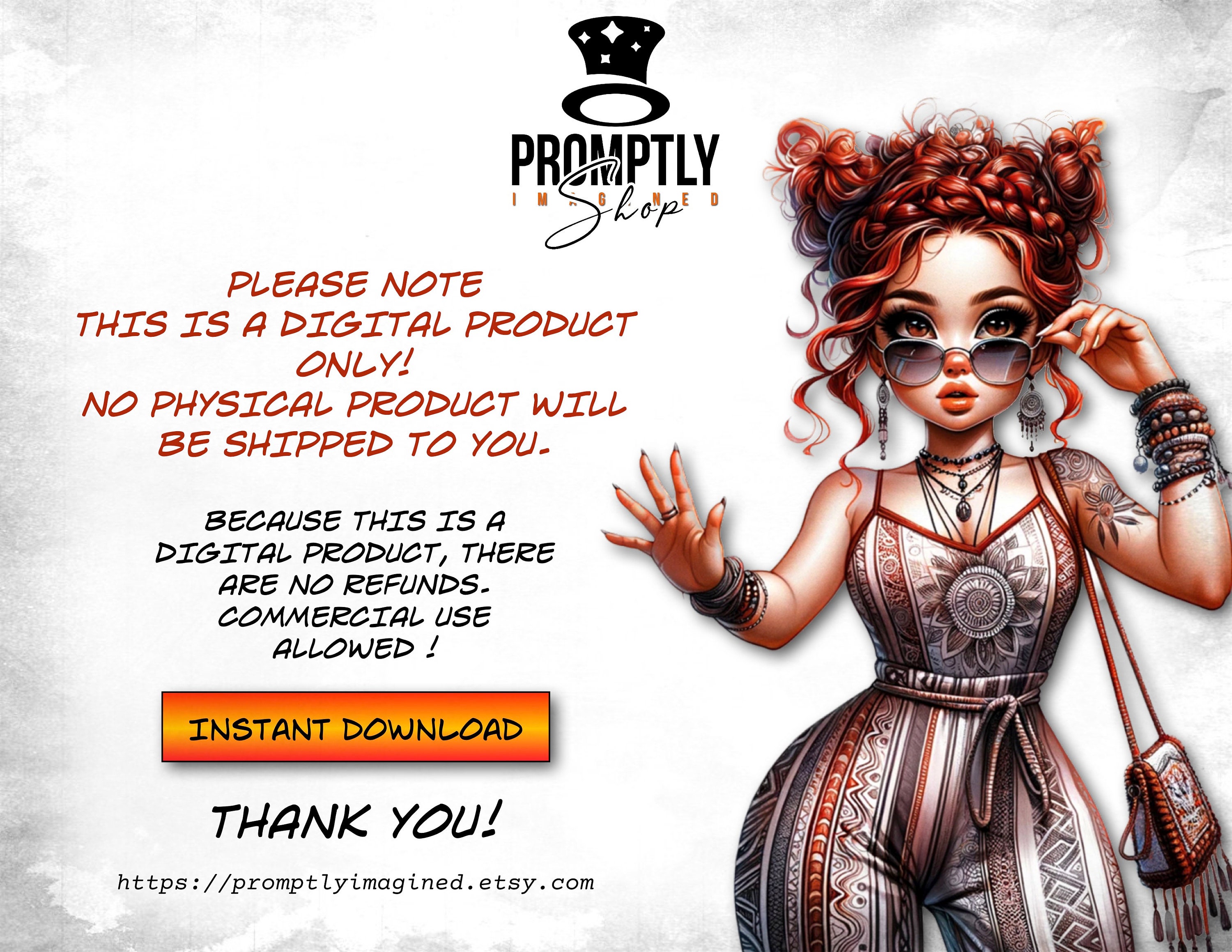 African Chibi Queen Clipart Bundle, Bohemian Chibi Digital Art, Ethnic ...