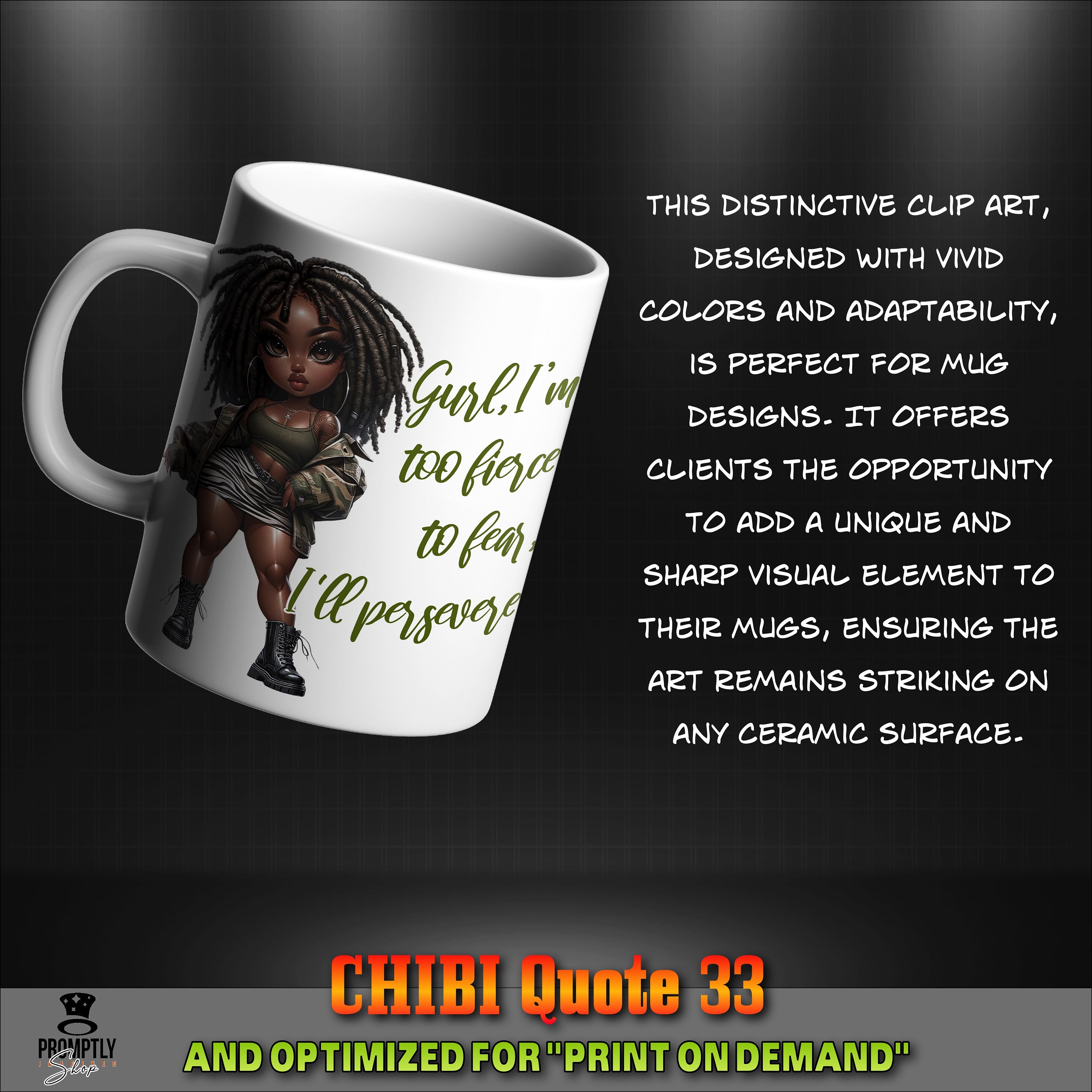 Chibi Military Girl Digital Art, Fierce Quote PNG, Transparent ...