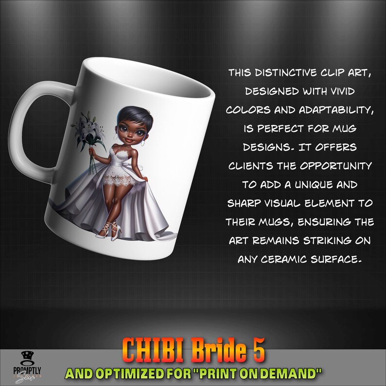 Chibi Bride 5 Clipart | PNG Digital Art Bundle | Digital Download ...