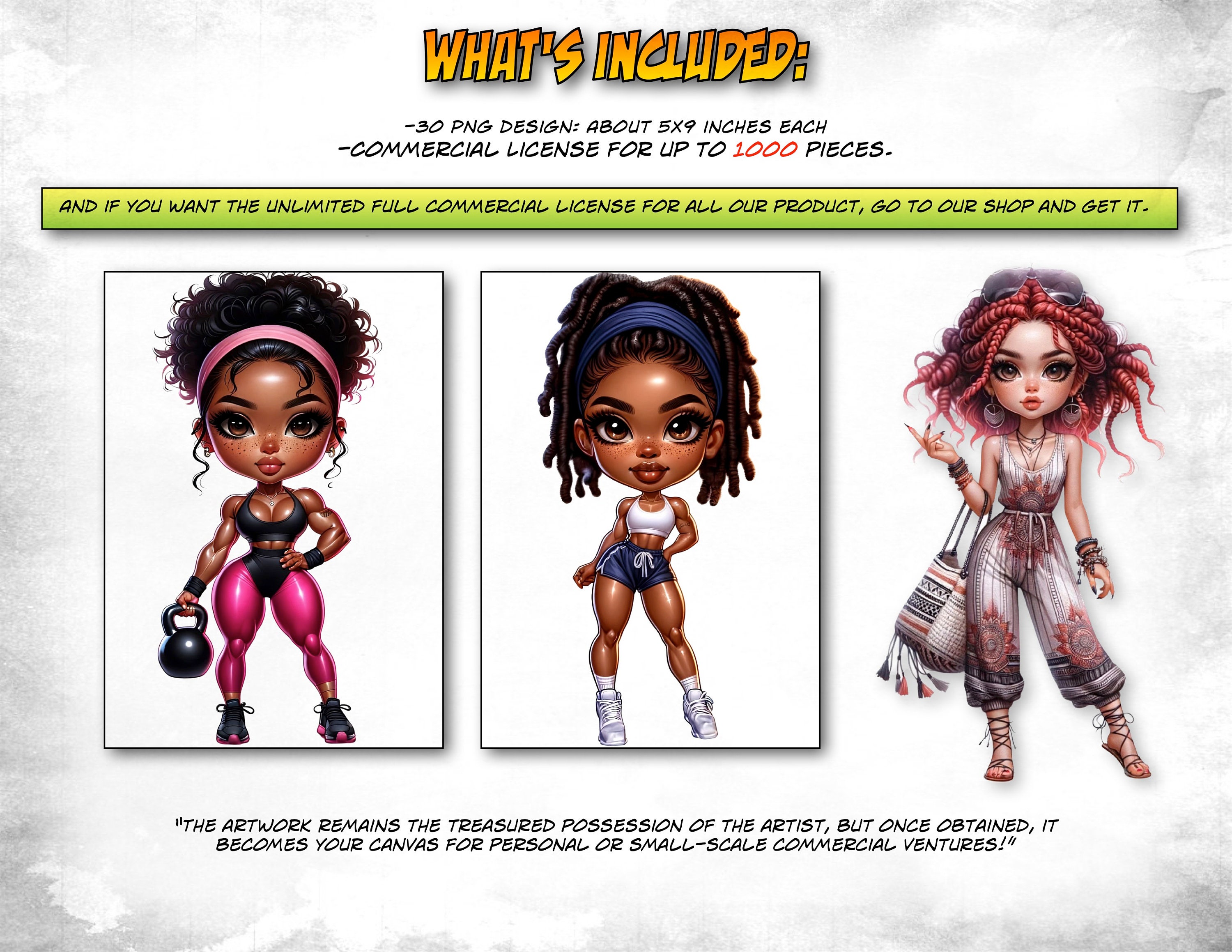 Chibi Figure Competitor Listing | 30 PNG Digital Art Bundle | Digital ...