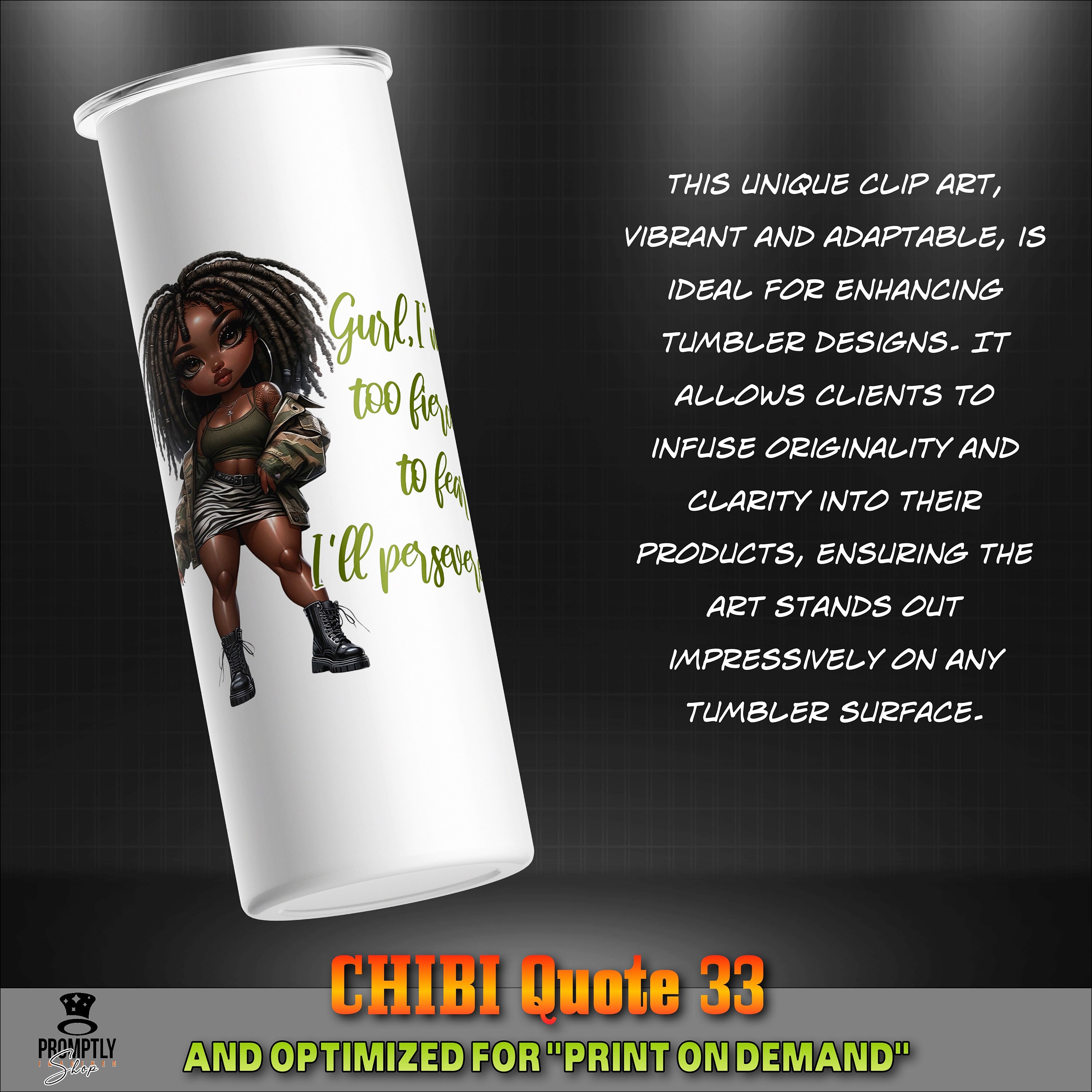 Chibi Military Girl Digital Art, Fierce Quote PNG, Transparent ...