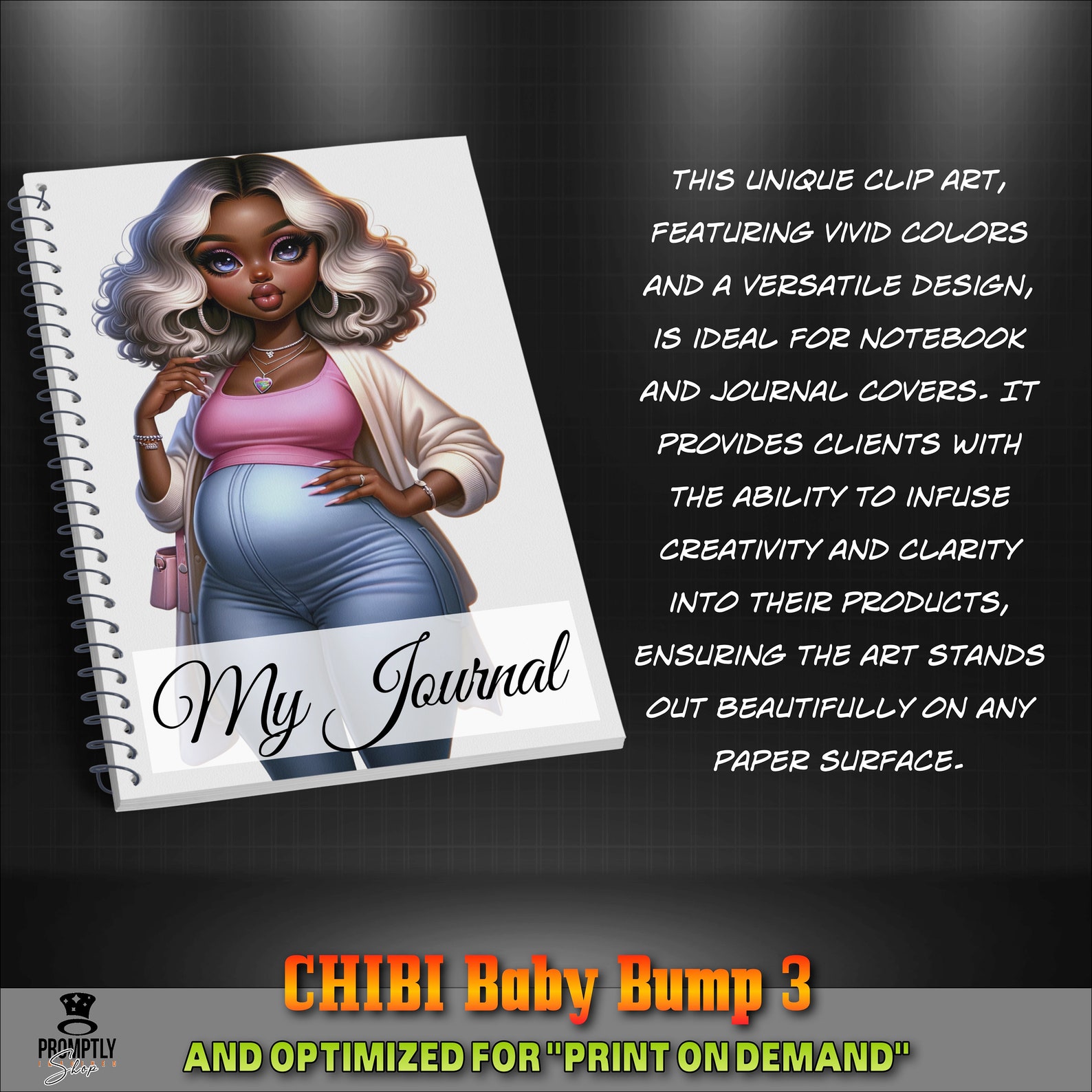 Chibi Baby Bump 3 Clipart | PNG Digital Art Bundle | Digital Download ...