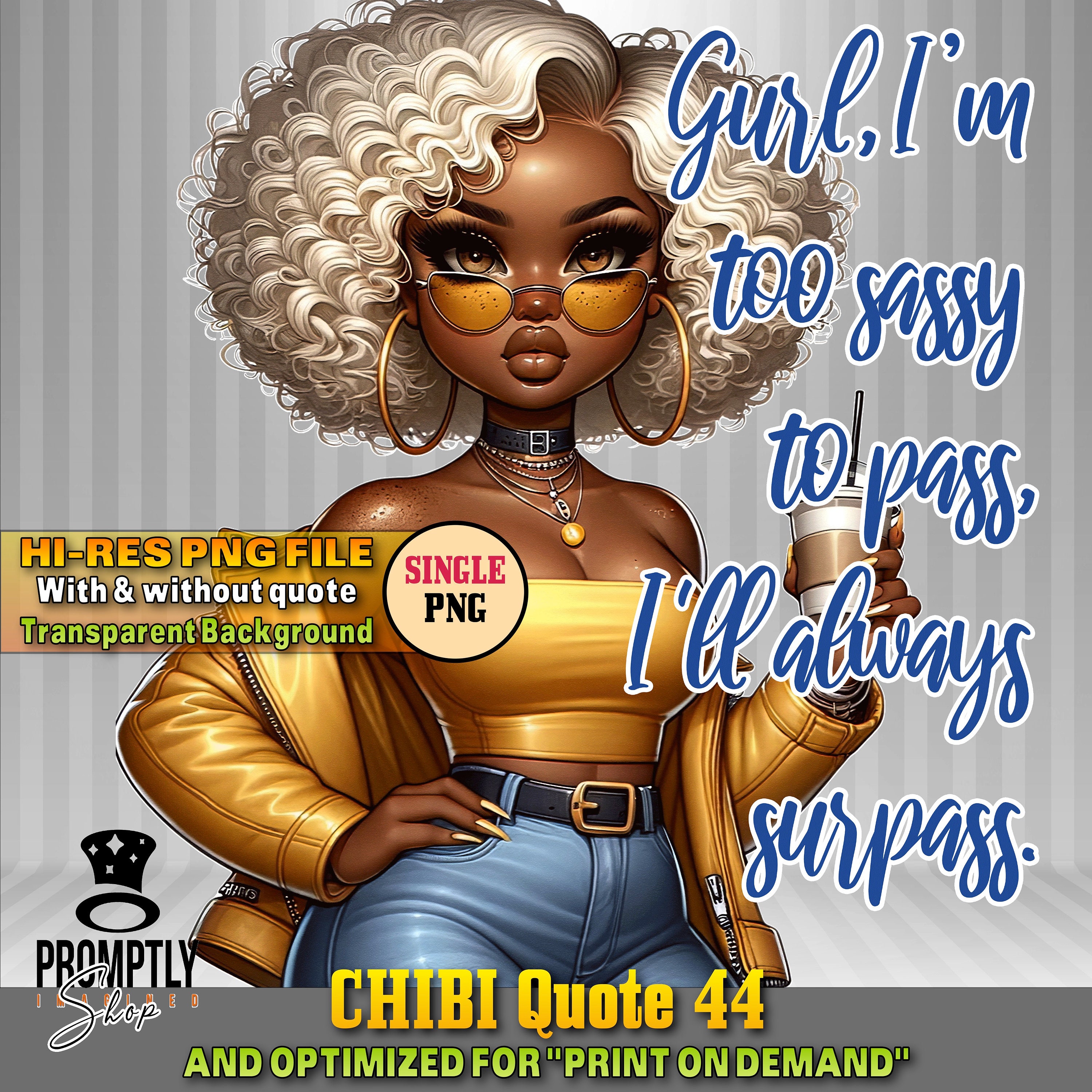 Chibi Digital Art Printable, Sassy Girl Illustration Transparent ...