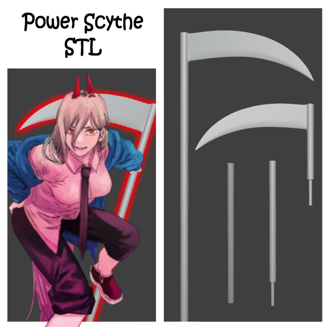 Buy Power's Scythe Chainsaw Man STL 3D Printing Cosplay Prop Online in ...