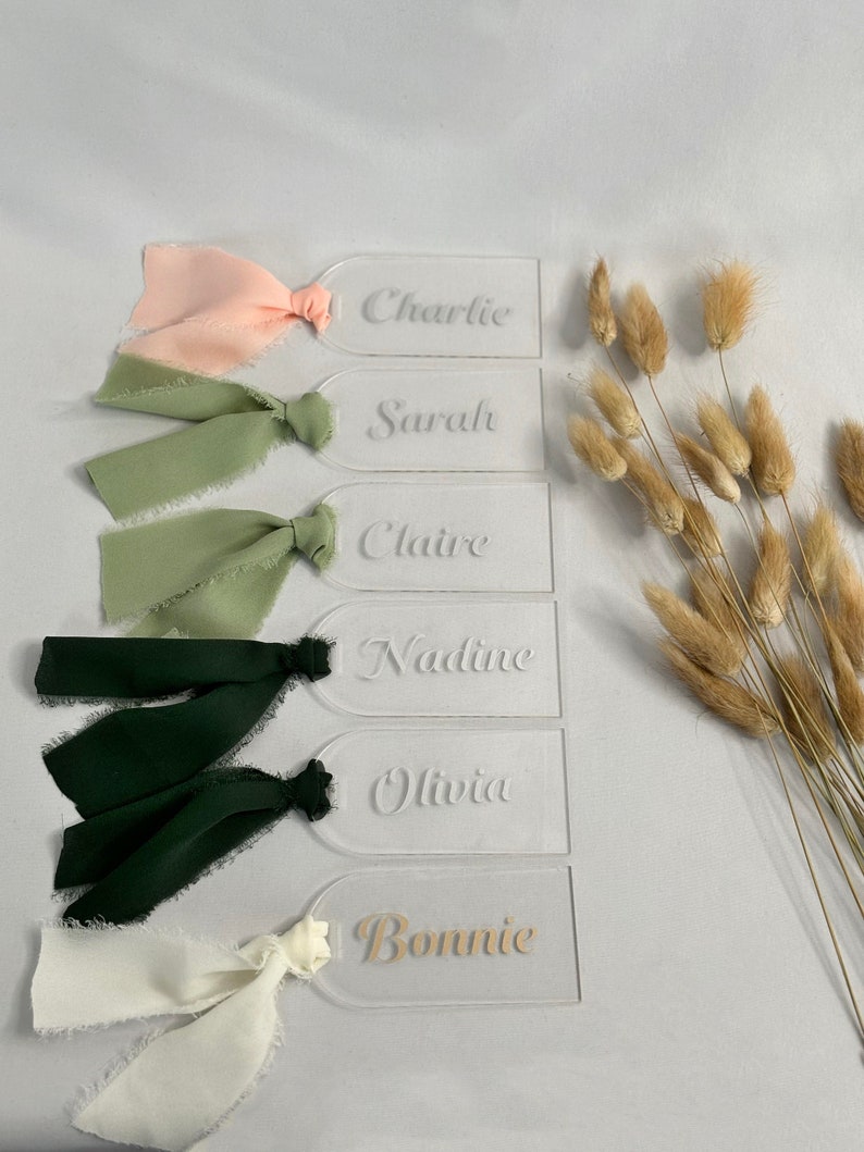 Acrylic Guest Name Tags, Wedding Names, Seating Names Wedding, Special ...