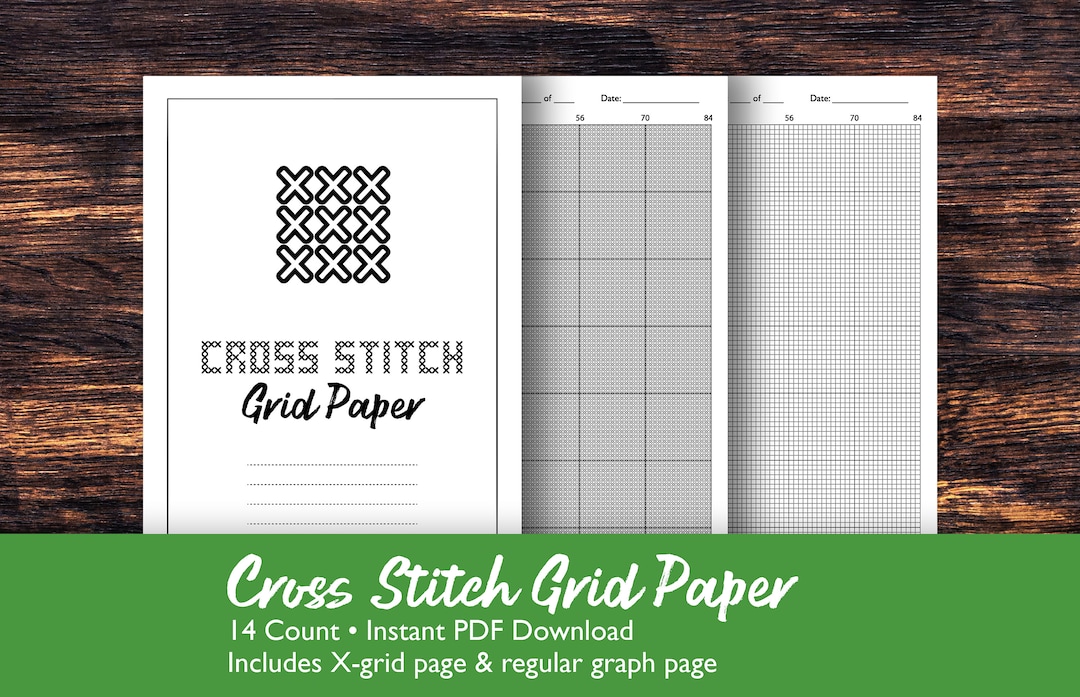 Premium 14 Count Cross Stitch Grid Graph Paper Printable PDF Craft Your ...