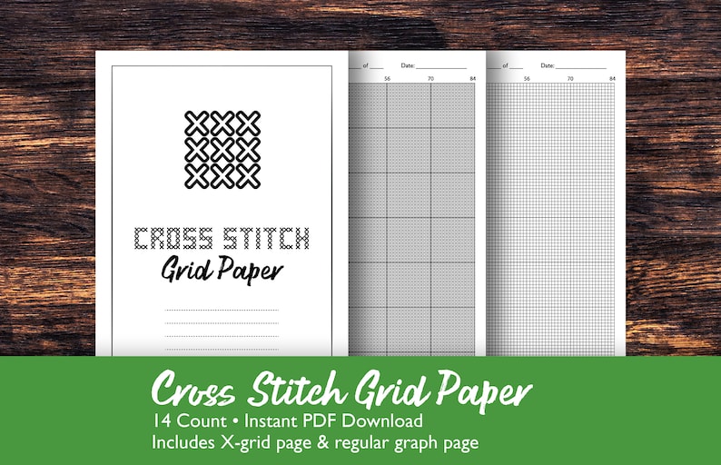 Premium 14 Count Cross Stitch Grid Graph Paper Printable PDF Craft Your ...