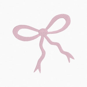 Simple Bow Embroidery Design, Bow, Simple Bow, Vintage Bow, Bow ...