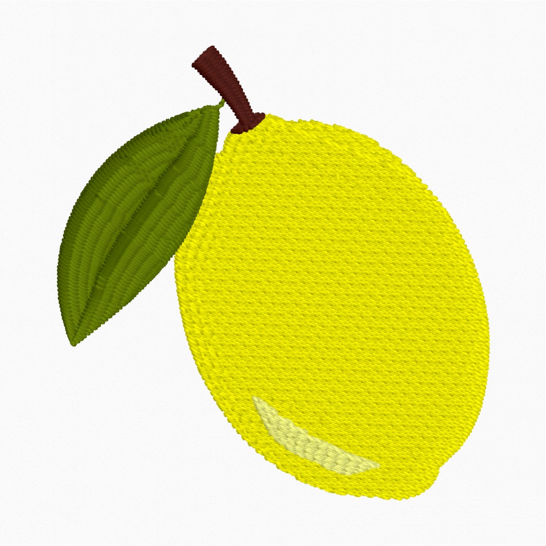 Simple Lemon Embroidery Design, Simple Lime Embroidery Design, 3 Sizes ...