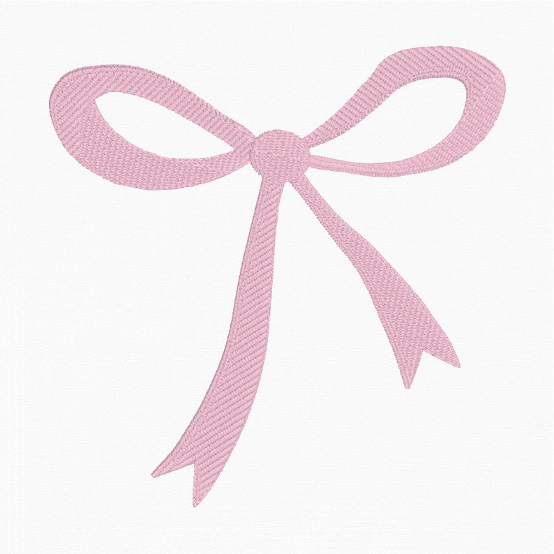 Simple Bow Embroidery Design, Bow, Simple Bow, Vintage Bow, Bow ...