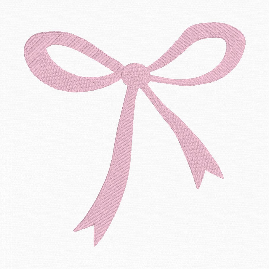 Simple Bow Embroidery Design, Bow, Simple Bow, Vintage Bow, Bow ...