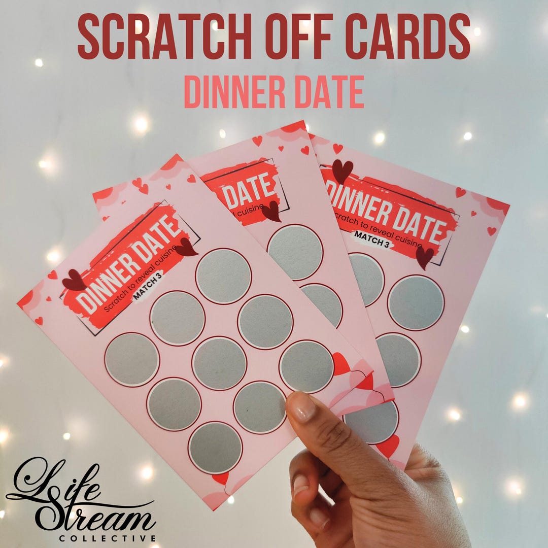 Dinner Date Scratch-off Card: Fun Cuisine Surprise, Romantic Gift - Etsy
