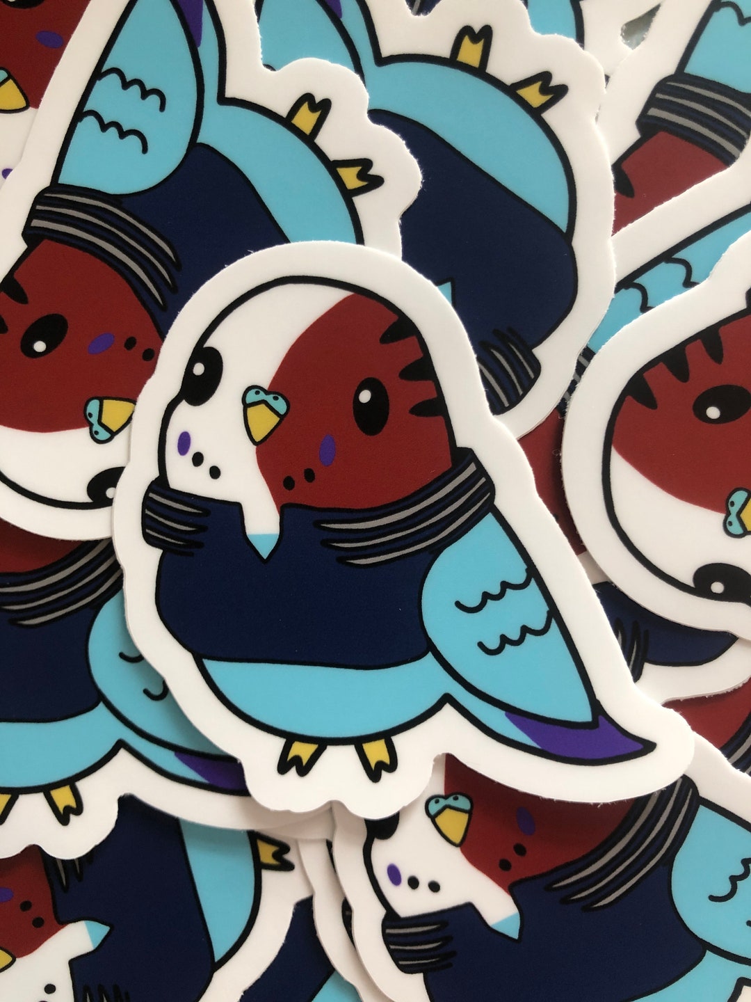 Todo-budgie Bird Sticker | Cute Kawaii Chibi Budgie Parakeet Hero - Etsy UK