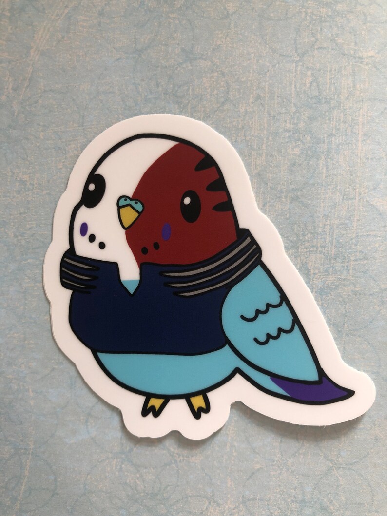 Todo-budgie Bird Sticker | Cute Kawaii Chibi Budgie Parakeet Hero - Etsy
