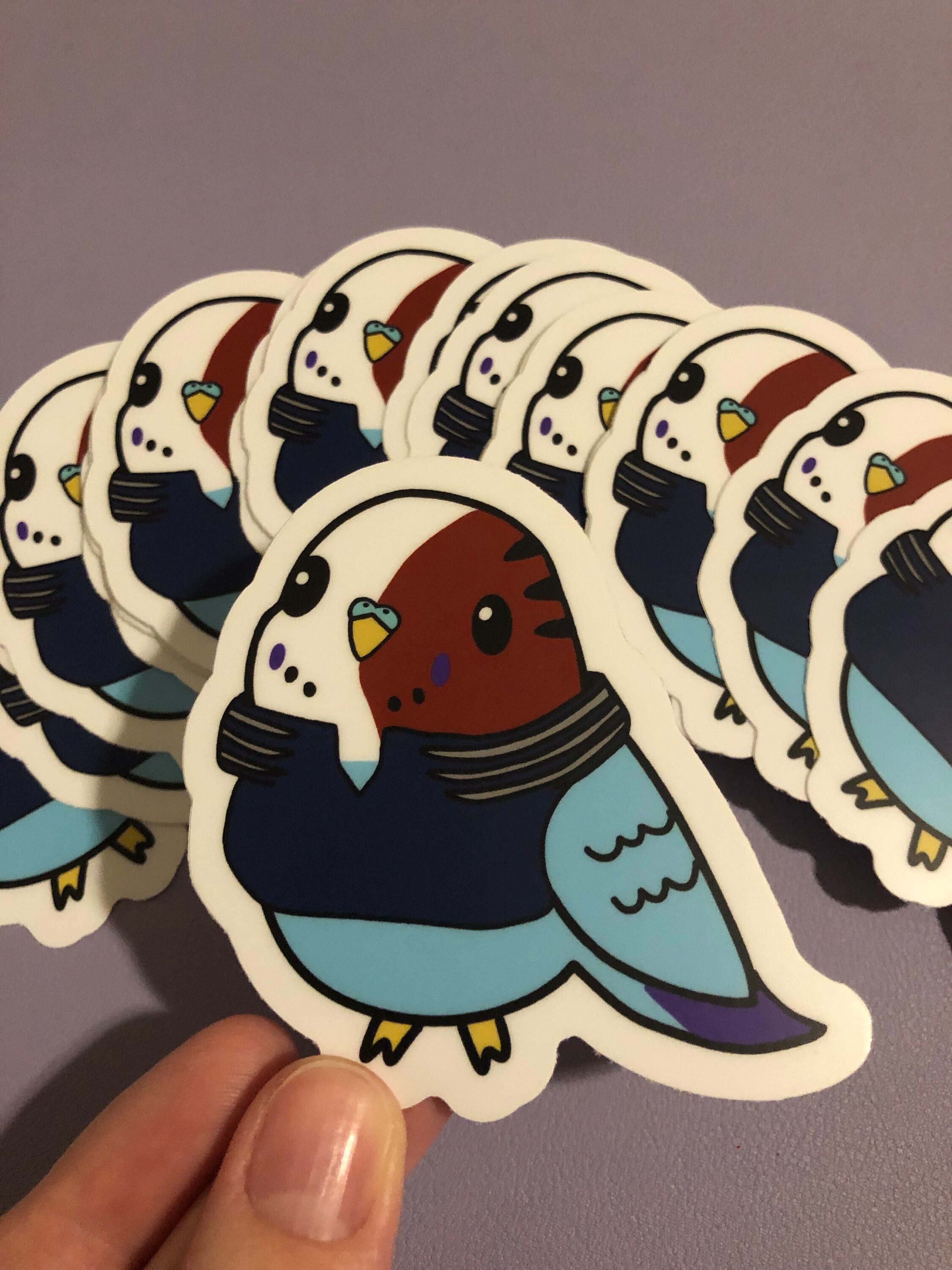Todo-budgie Bird Sticker | Cute Kawaii Chibi Budgie Parakeet Hero - Etsy