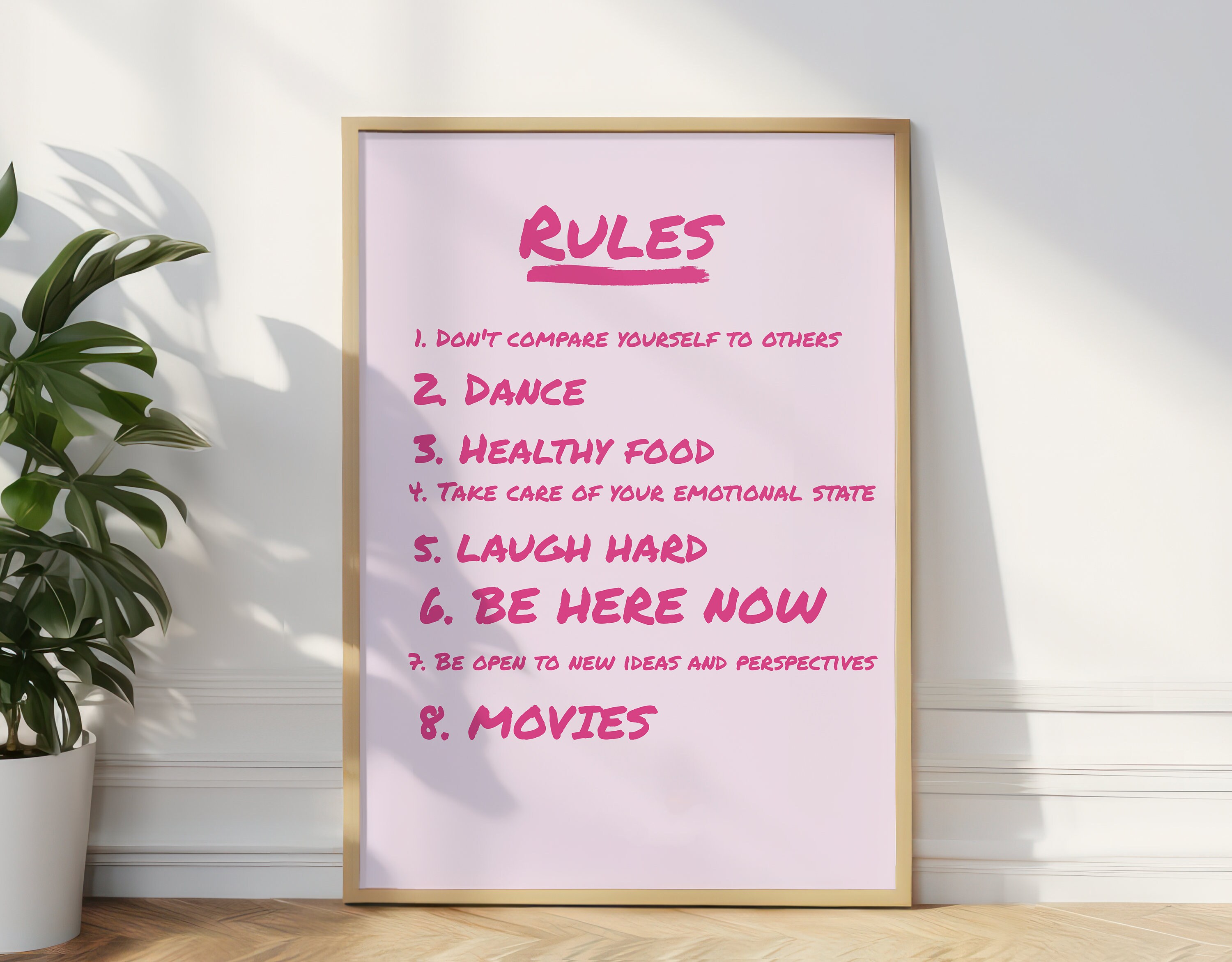 CUSTOMIZED HOUSE RULES Poster Create Your Own Preppy Apartment Wall Art ...