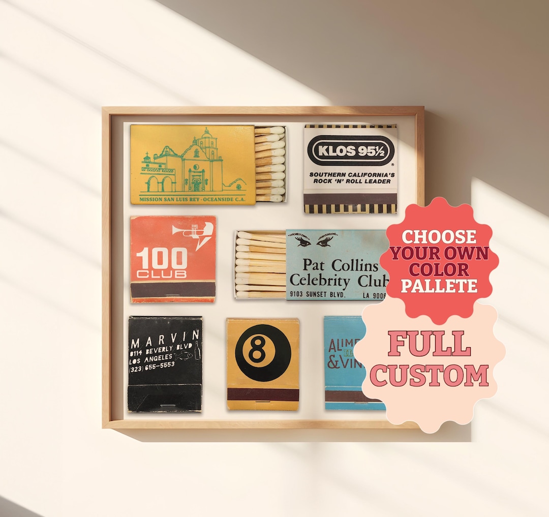 CUSTOM MATCHBOOK ART | Personalized Digital Matchbox Gift | Large ...