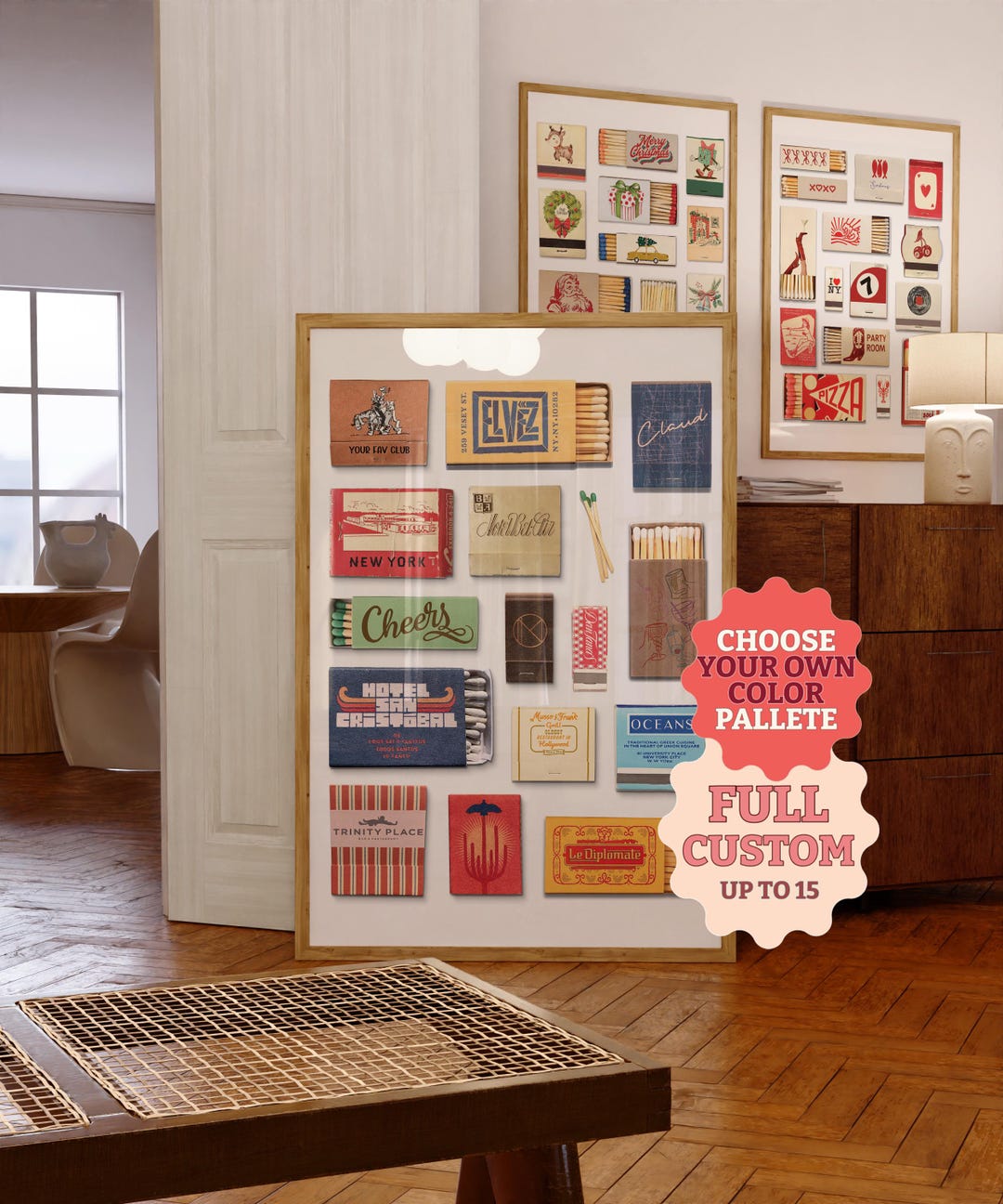 CUSTOM MATCHBOOK ART | Personalized Digital Matchbox Gift | Large ...