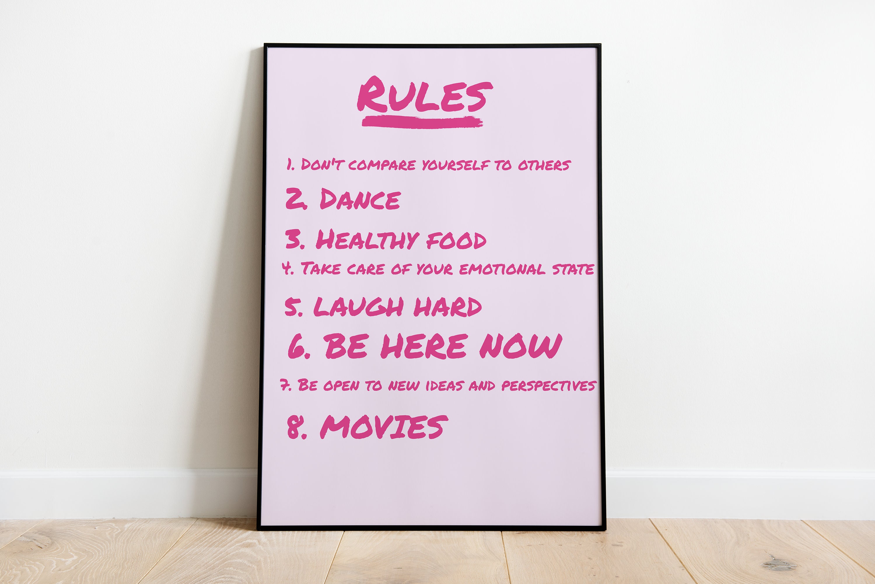 CUSTOMIZED HOUSE RULES Poster Create Your Own Preppy Apartment Wall Art ...