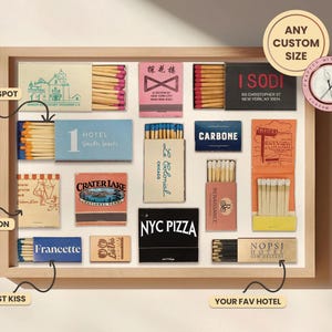 CUSTOM MATCHBOOK ART | Personalized Digital Matchbox Gift | Large ...