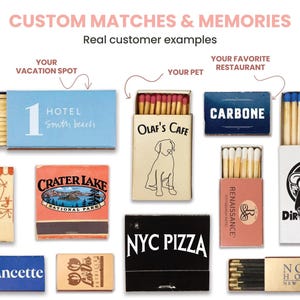 CUSTOM MATCHBOOK ART | Personalized Digital Matchbox Gift | Large ...