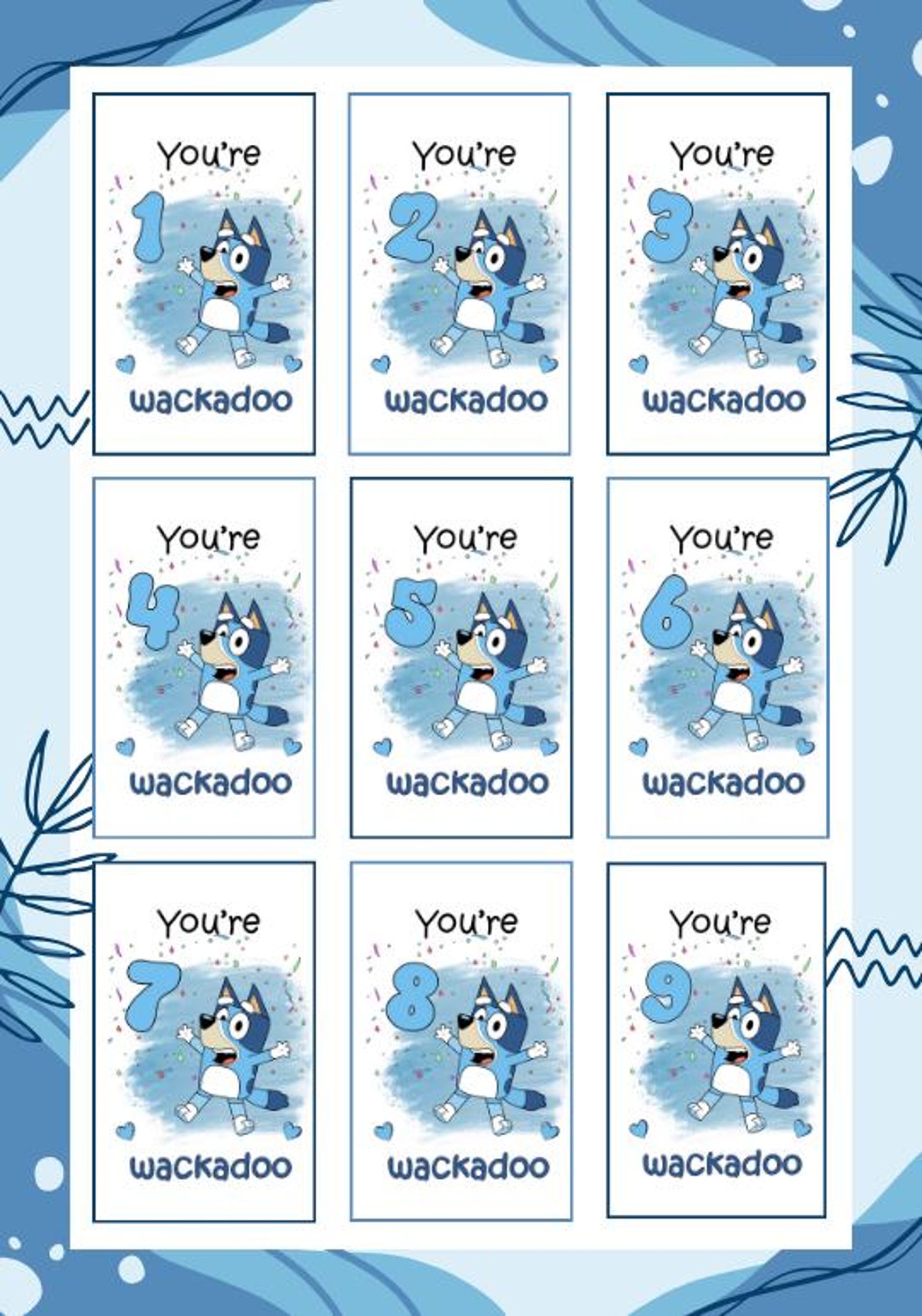 Bluey Birthday Card - Etsy